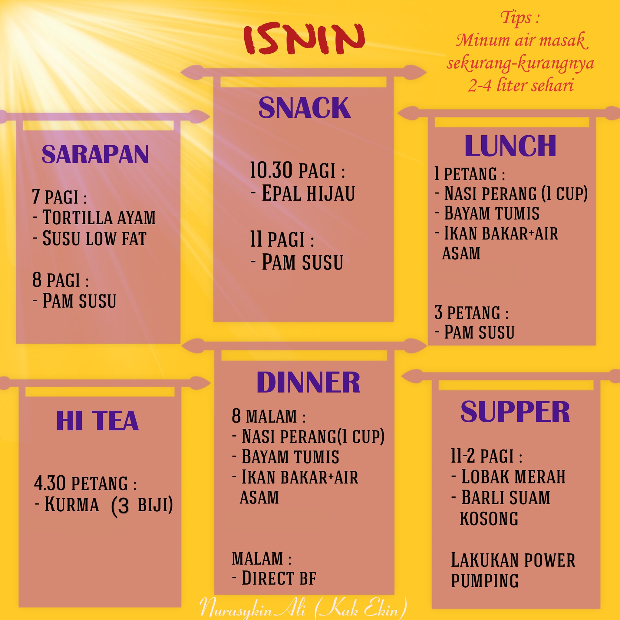 Menu Diet Ibu Menyusu, Ini Cara Elakkan Badan Makin Dipam-pam