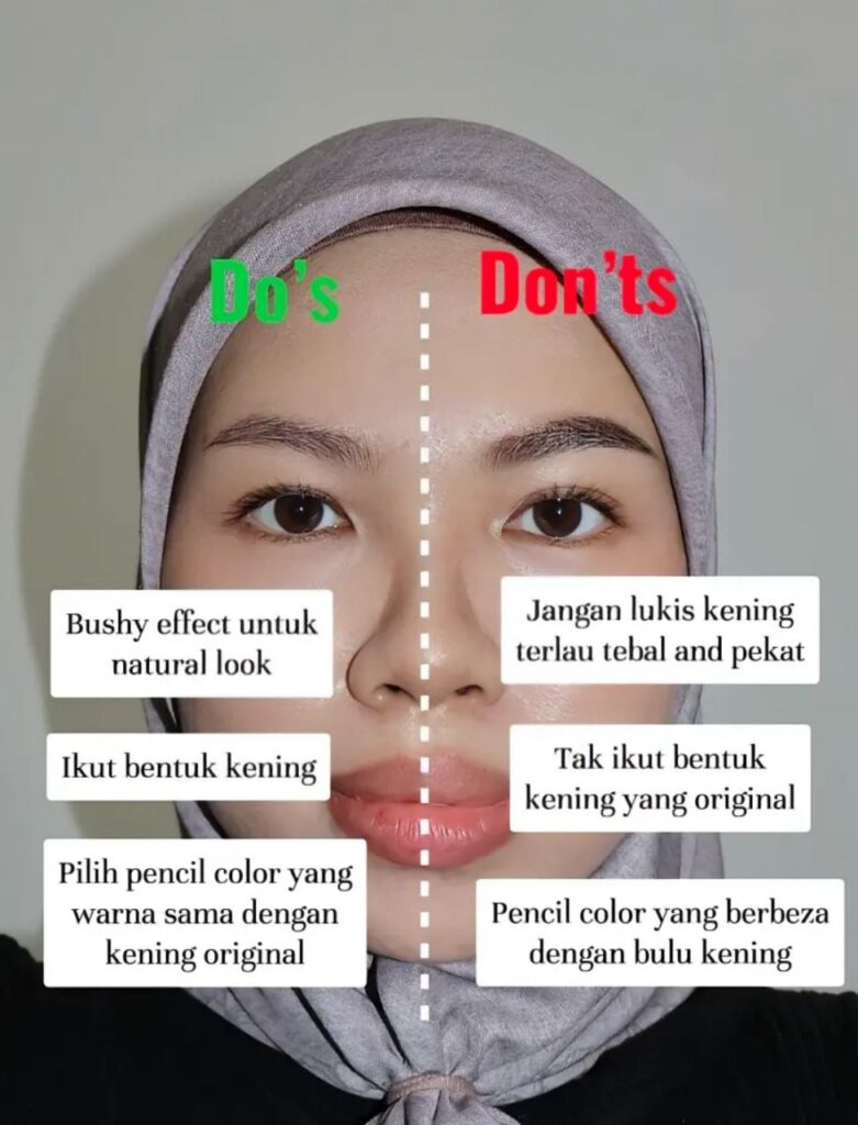 Cara Senang Lukis Kening Tampak Lebih Natural, Do's & Don'ts